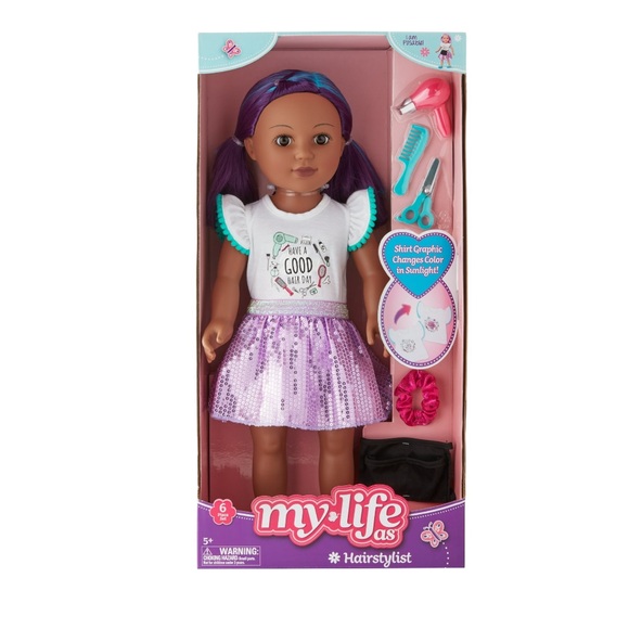My Life As | Toys | My Life As Poseable Hairstylist Doll Playset 6 ...